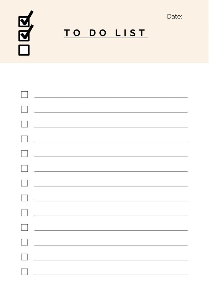 To Do List - Printable - Etsy