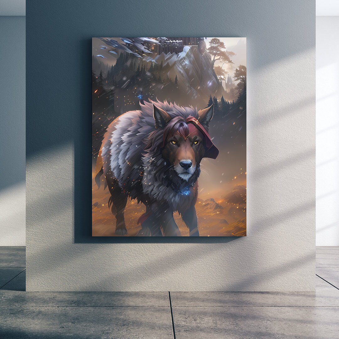 Giant Wolf Dog Wall Art (printable) - Etsy