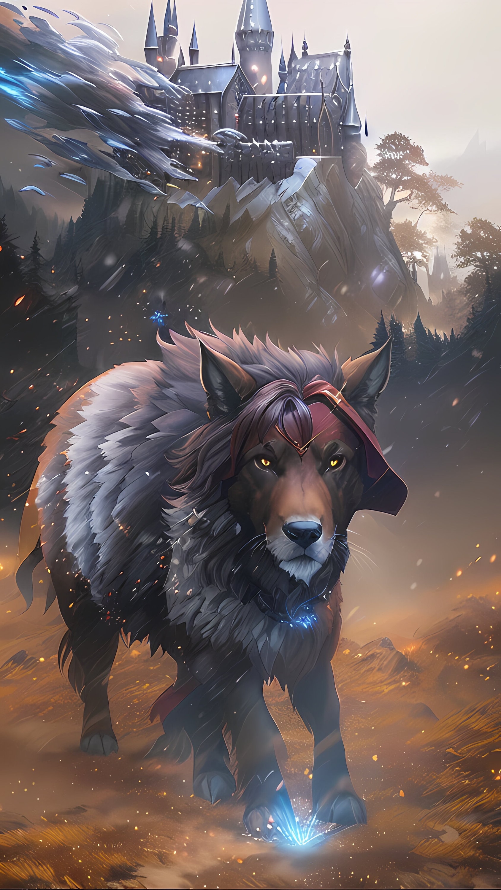Giant Wolf Dog Wall Art printable - Etsy