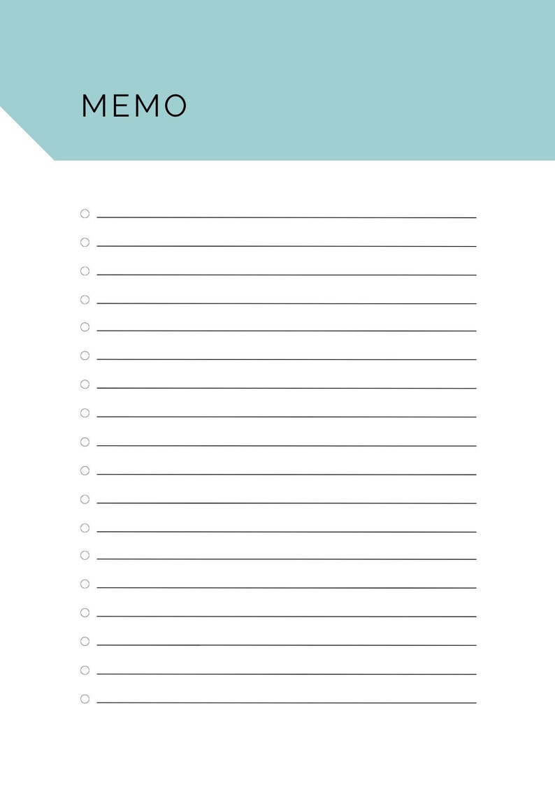 Printable Memo Page - Etsy
