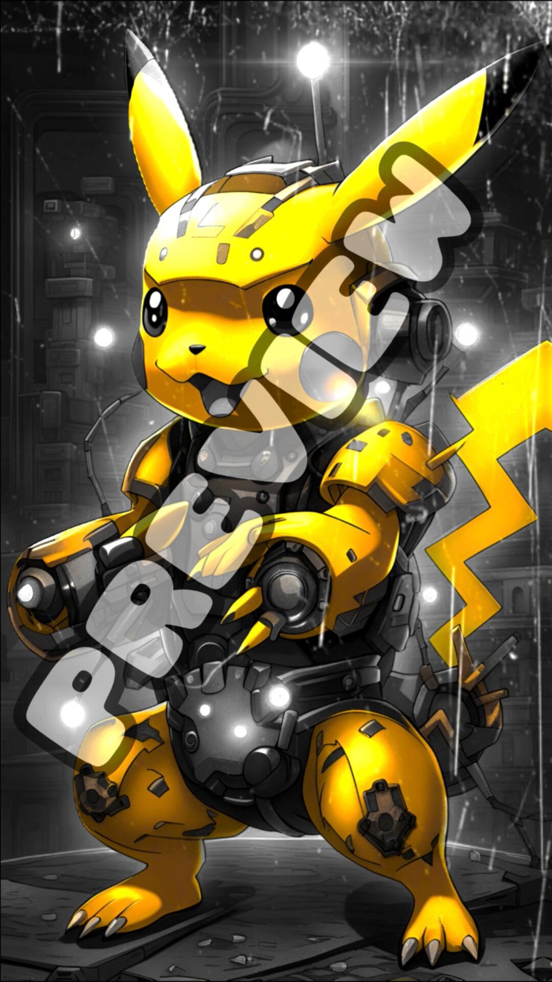 Dibujo Animado De Cyborg Pikachu 1 De 1 Coleccionable - Etsy