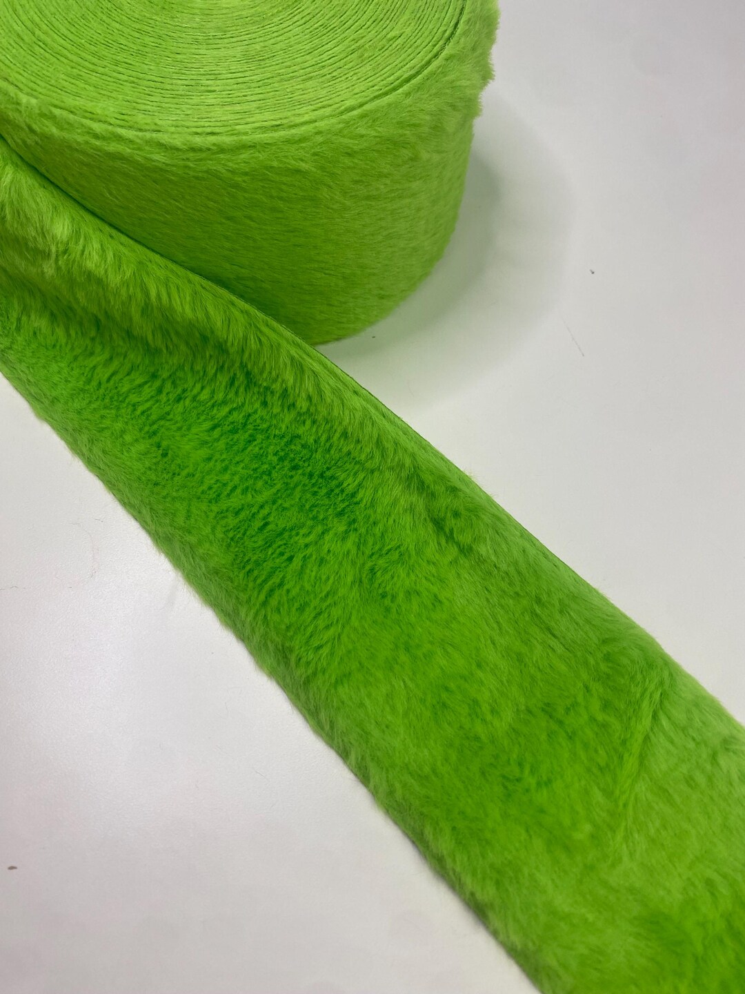 Green Imitation Furry Ribbon 3 Inch - Etsy