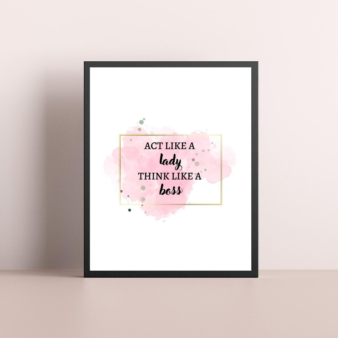 Boss Lady Printable Quote, Boss Lady Digital Download, Boss Lady Quote ...