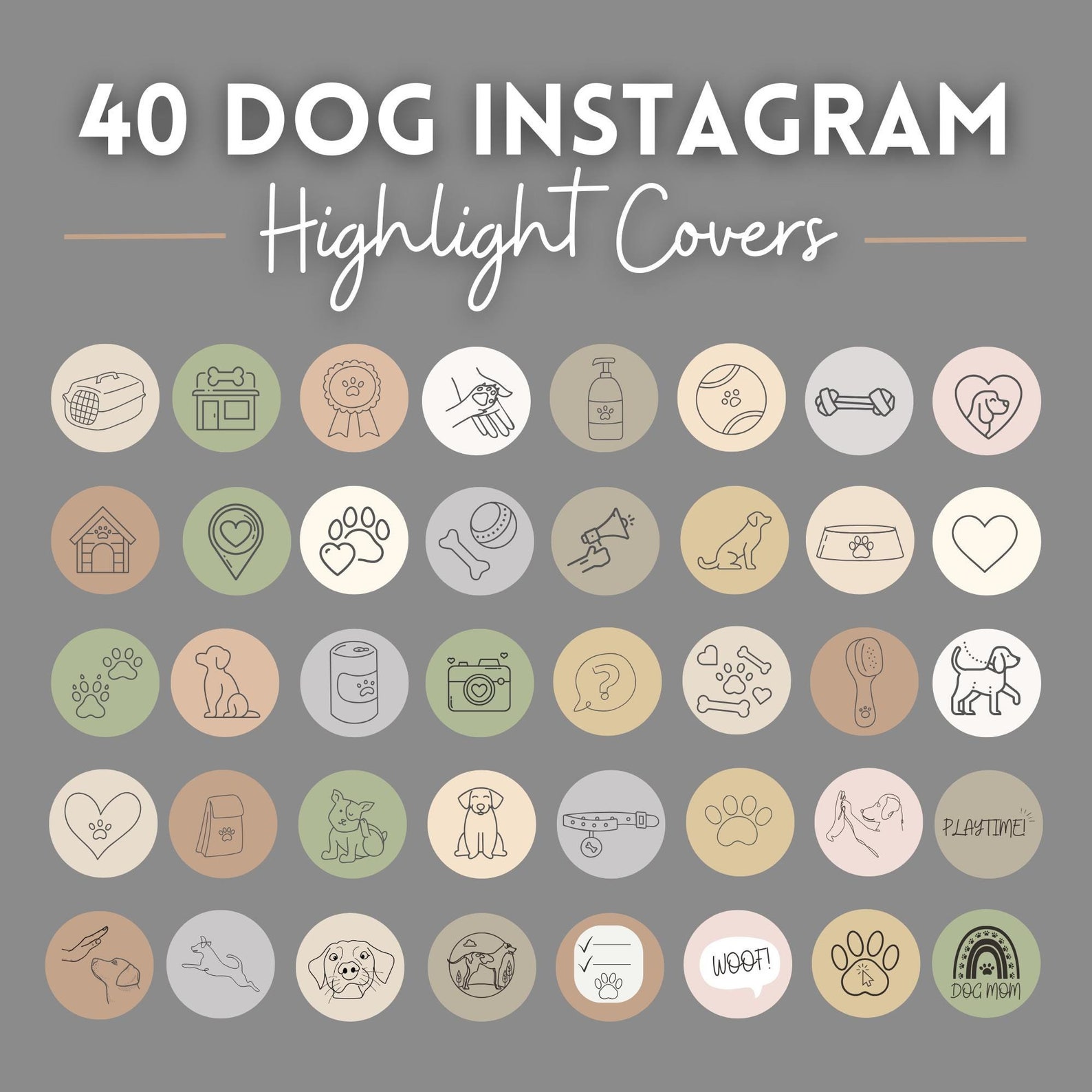 40 Dog Instagram Highlight Covers | Dog Instagram Icons | Dog Business ...