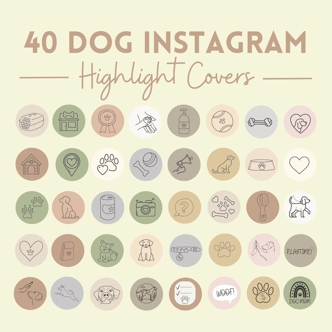 40 Dog Instagram Highlight Covers Dog Instagram Icons Dog Business Icon ...