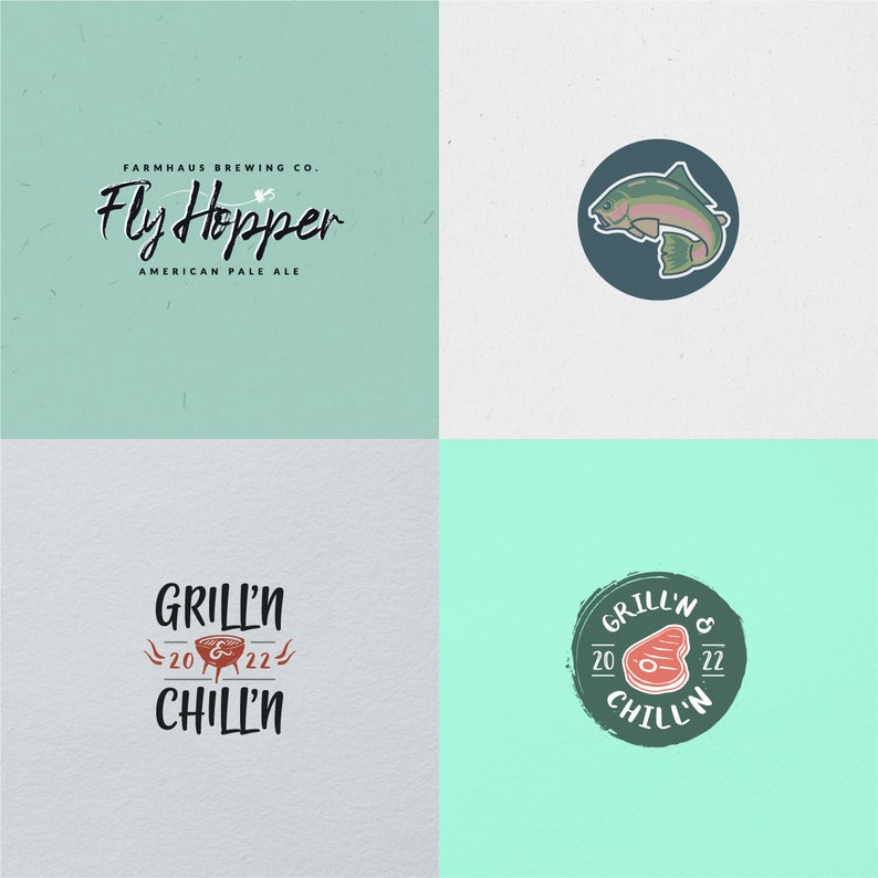 Typography Logo, Text Only Design, Custom Logo Design, Clean Line Art ...