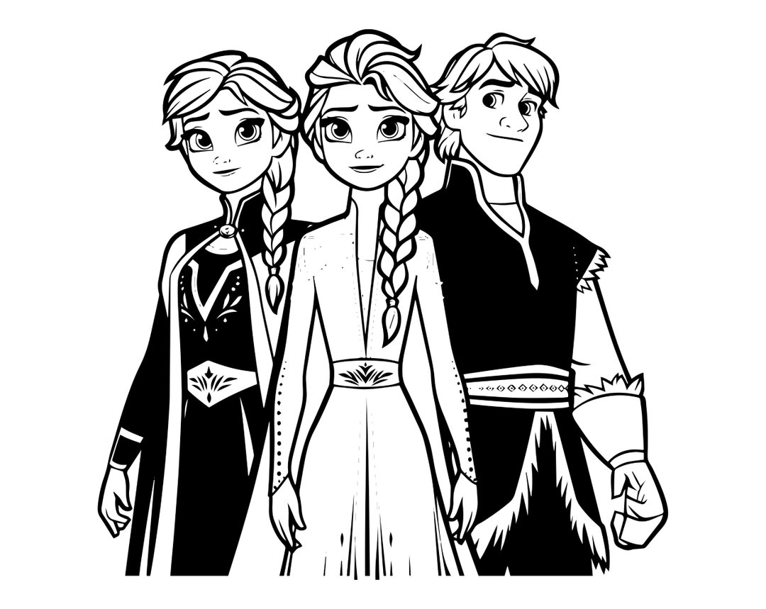 Anna Svg, Elsa Svg, Kristoff Svg, Frozen Anna, Elsa and Kristoff ...