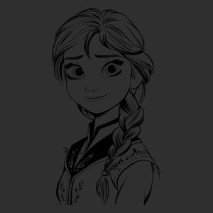 Anna Svg, Frozen Anna Svg, Frozen Anna Png, Anna Outline Svg, Cute Anna ...