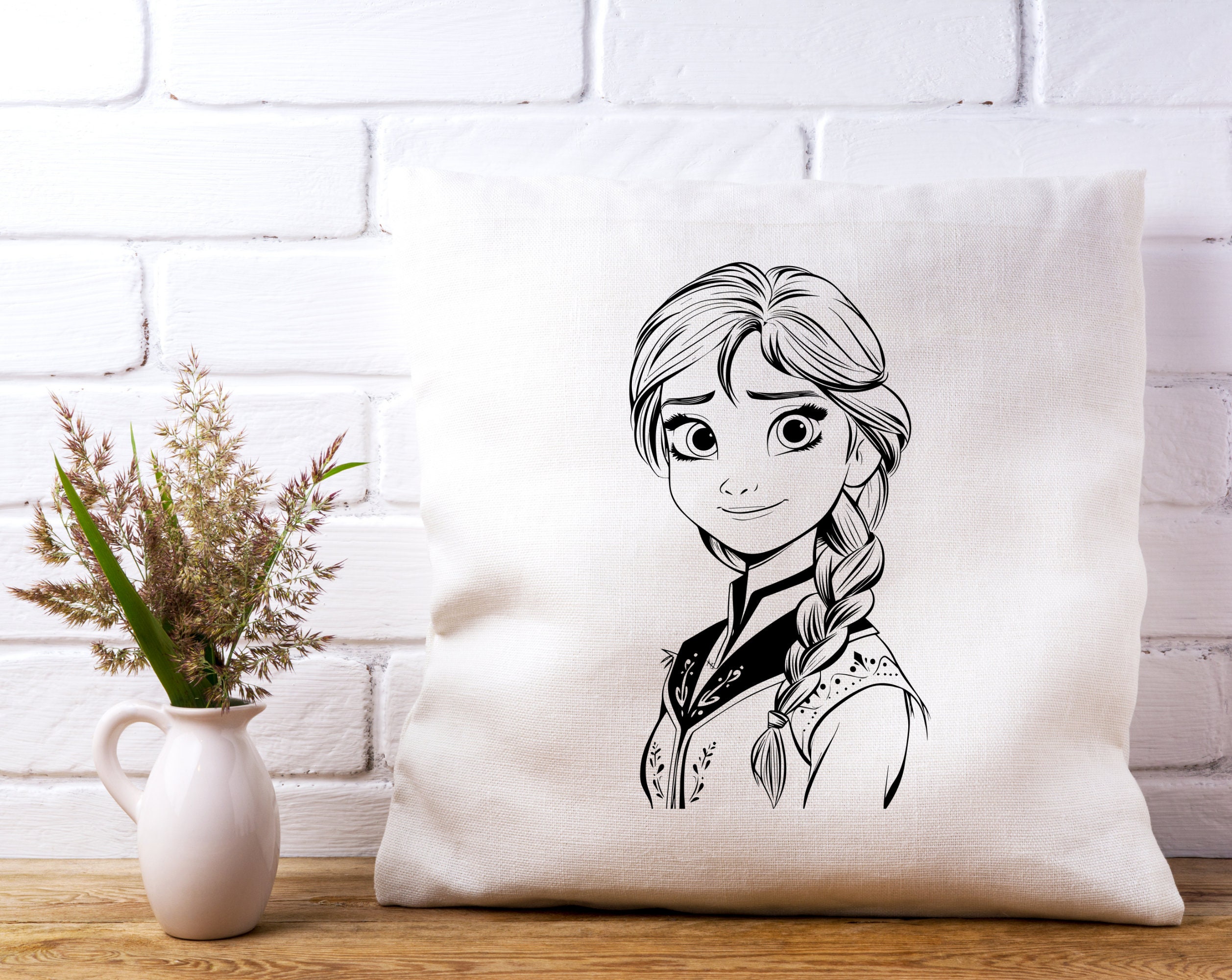 Anna Svg, Frozen Anna Svg, Frozen Anna Png, Anna Outline Svg, Cute Anna ...