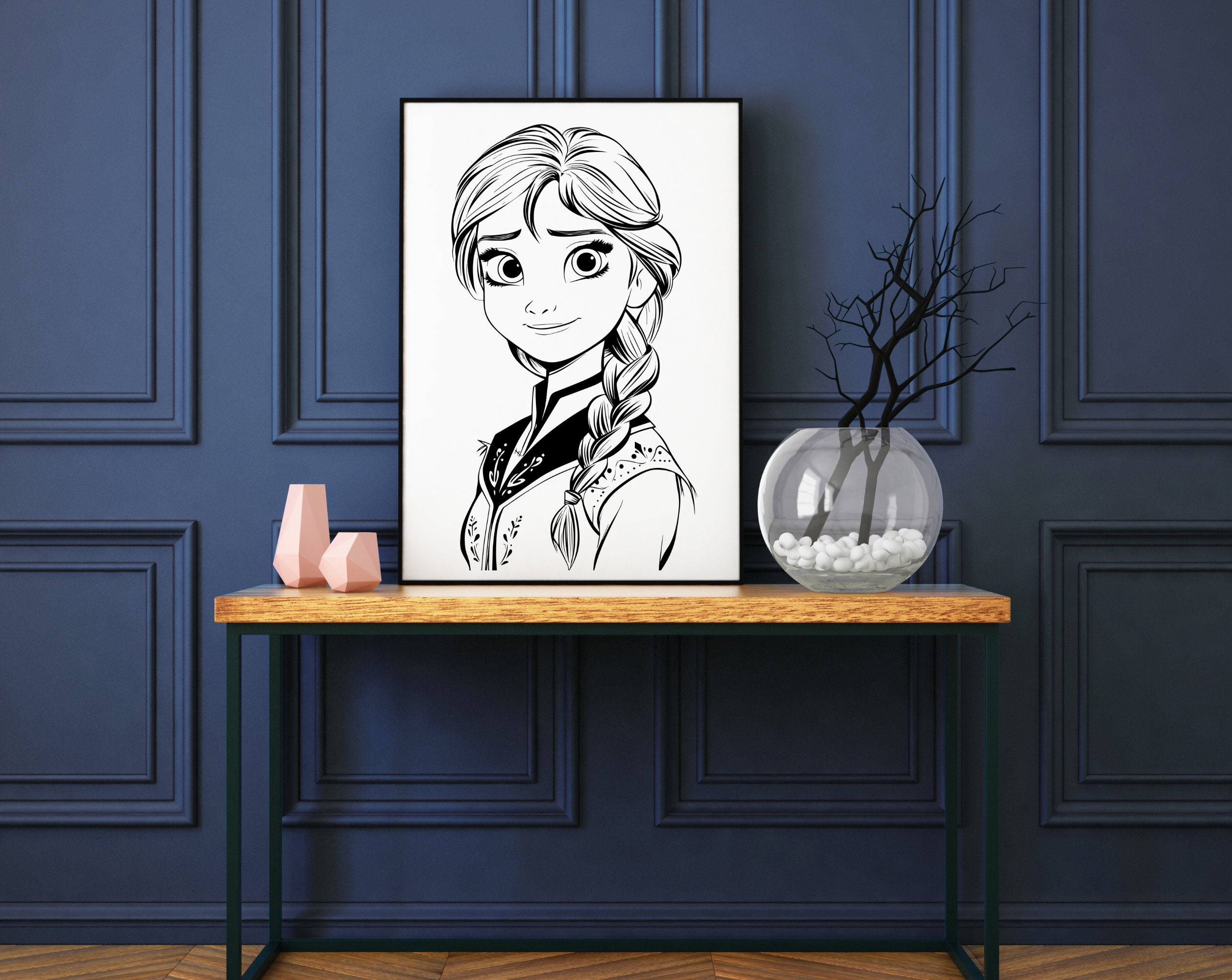 Anna Svg, Frozen Anna Svg, Frozen Anna Png, Anna Outline Svg, Cute Anna ...