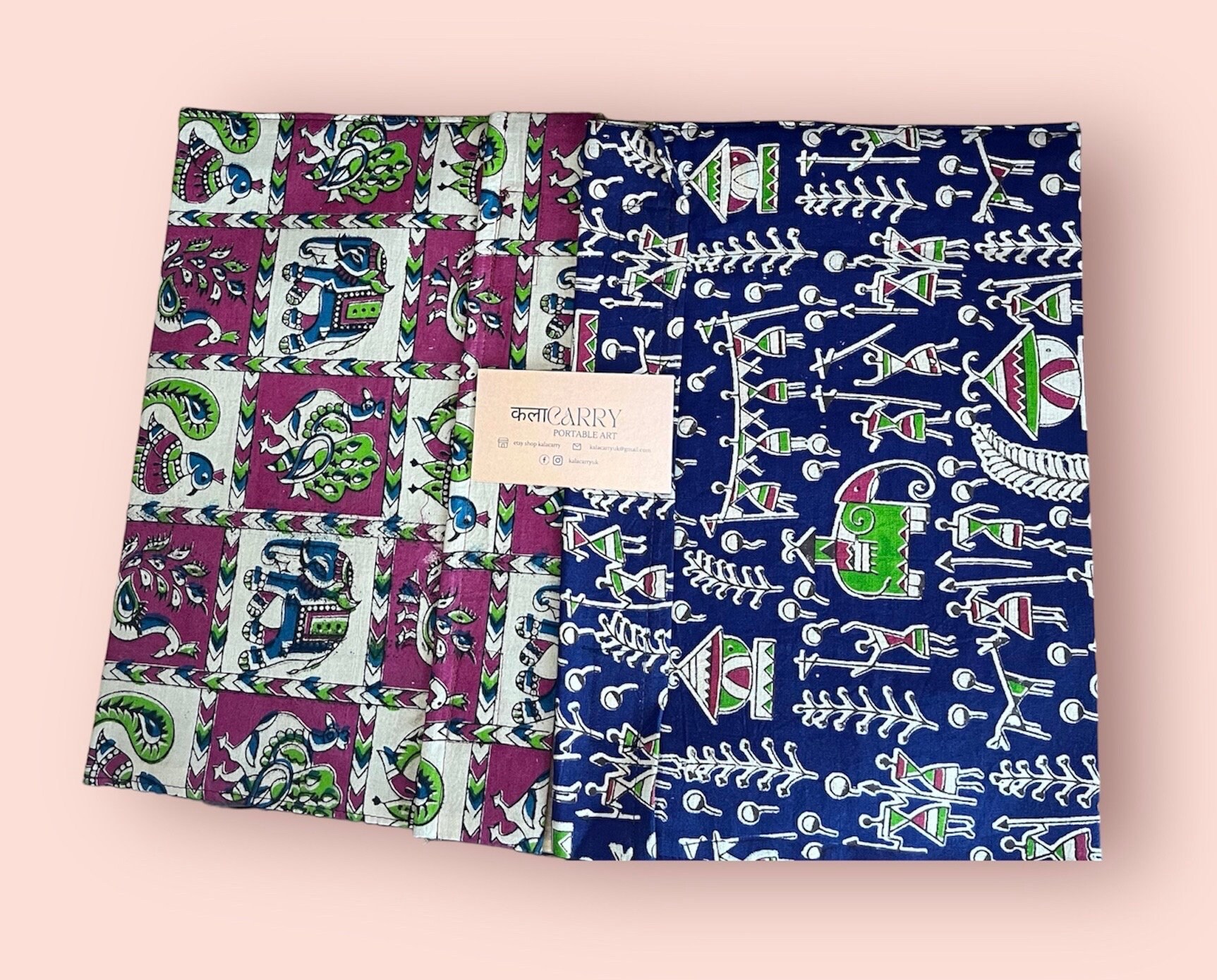 Handmade Fabric Document Holder A4 With Upcycled Cotton Materials -set ...