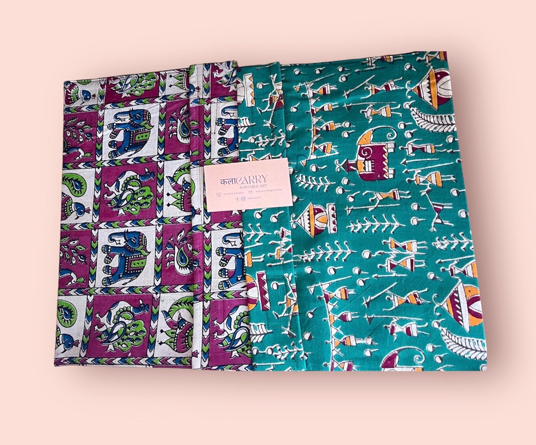 Handmade Fabric Document Holder A4 With Upcycled Cotton Materials -set ...