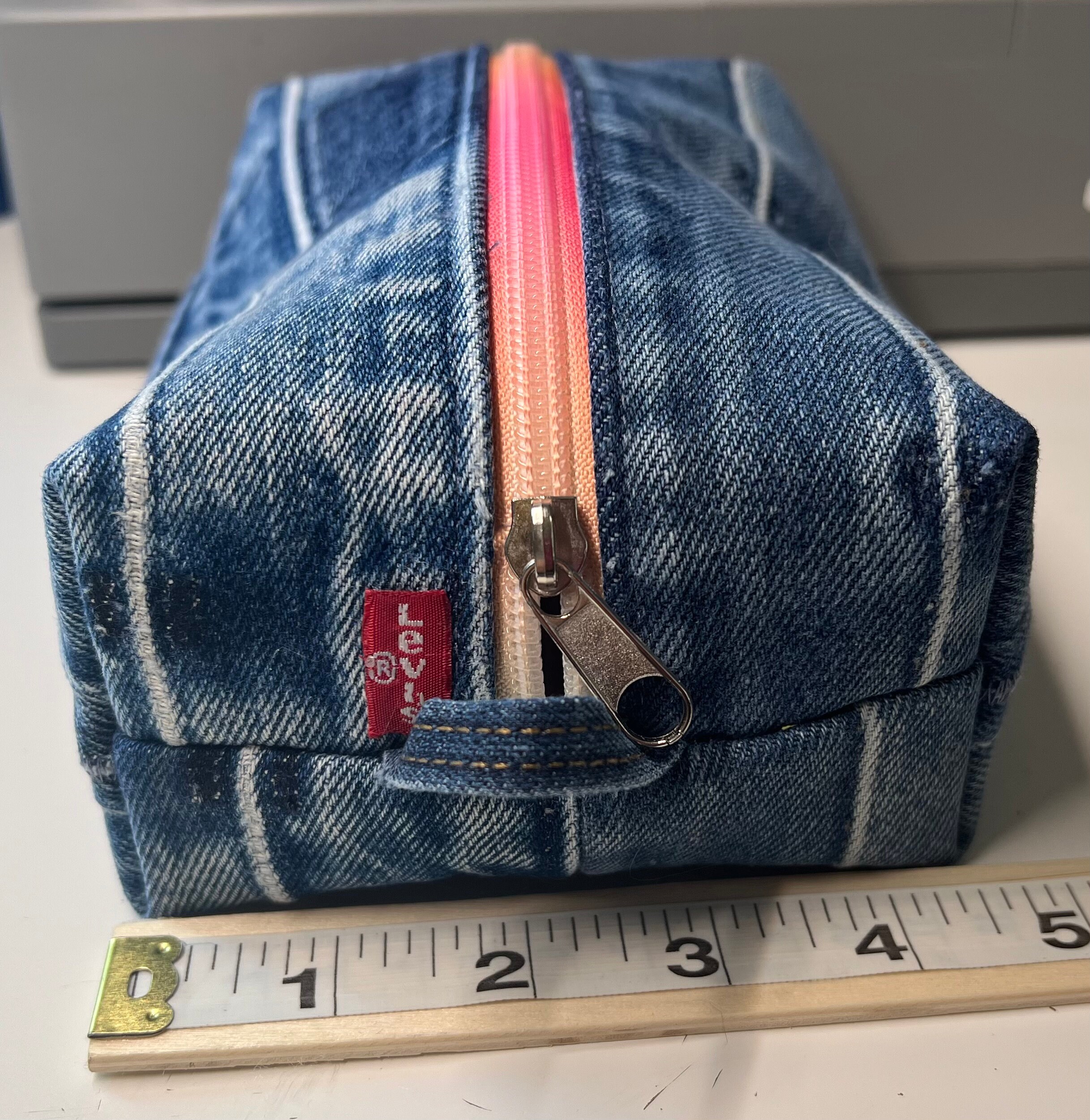 Upcycled Denim Boxy Pouch - Etsy