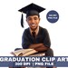 African American Male Graduation PNG 4 Black Clipart Graduation Stack ...
