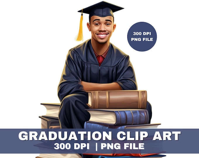 African American Male Graduation PNG 2 Black Clipart Graduation Stack ...