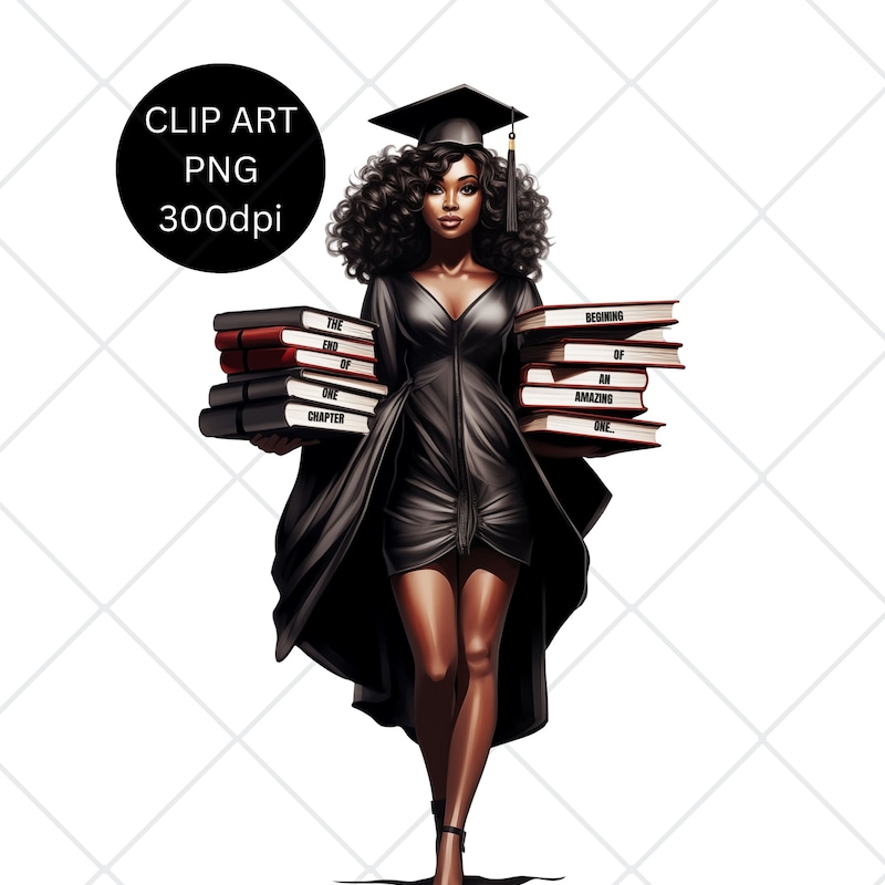 Black Girl Graduation Clip Art - Etsy