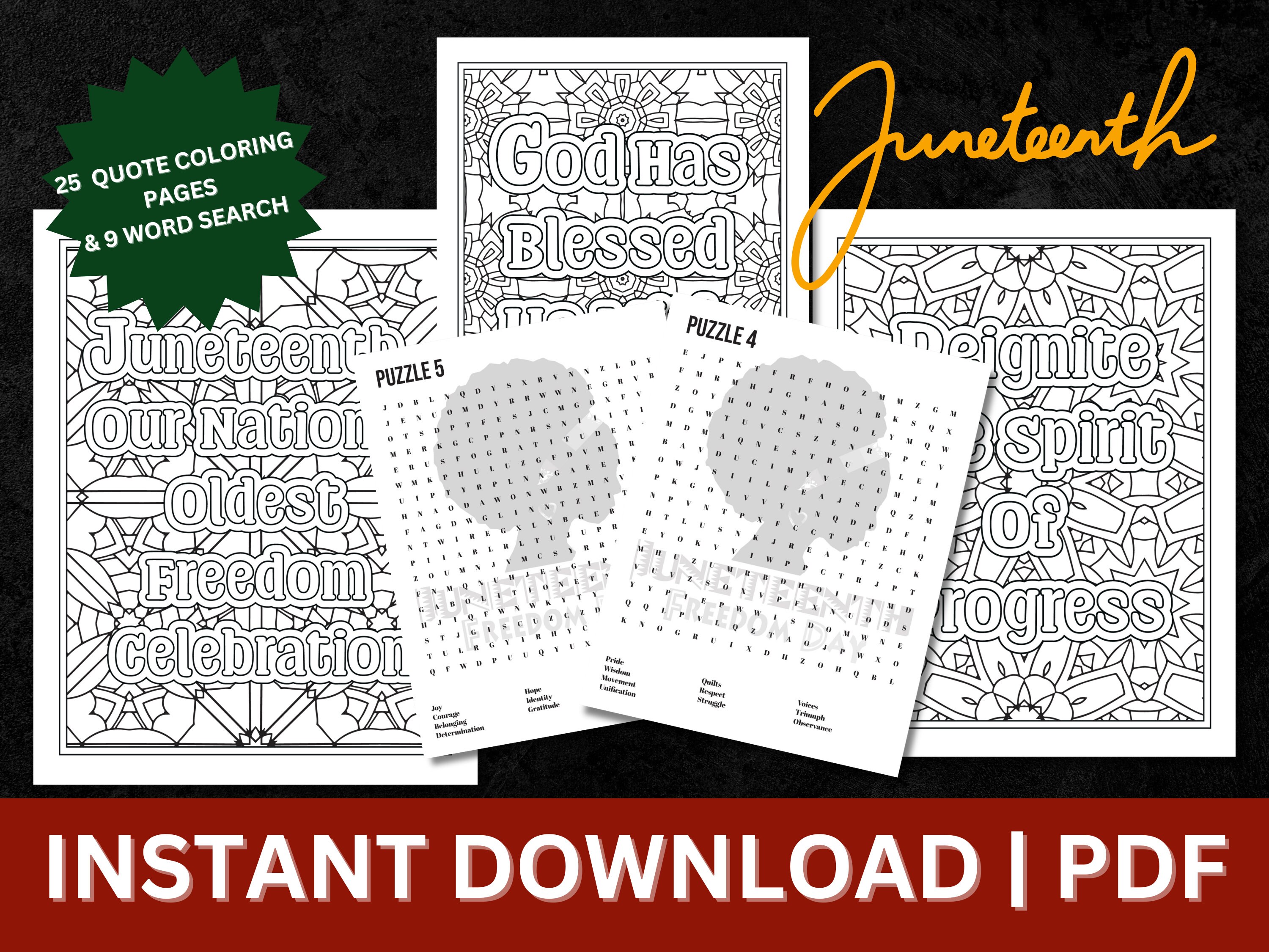 Juneteenth Coloring Pagesquote Coloring Pages Juneteenth Word Search ...