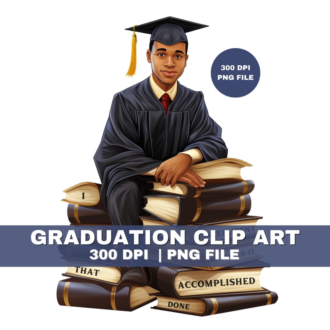 African American Male Graduation PNG Black Clipart Graduation Stack ...