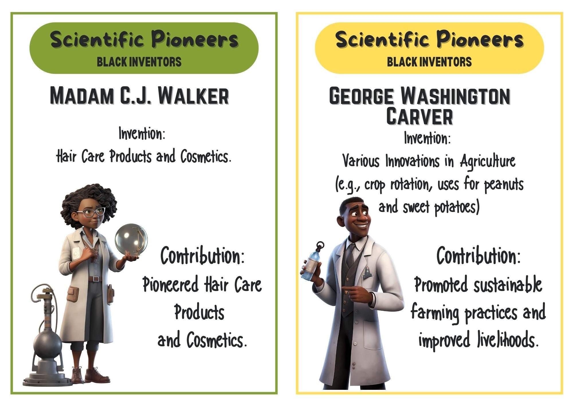 Black History Flash Cards Famous Black Inventors Homeschool Resources ...
