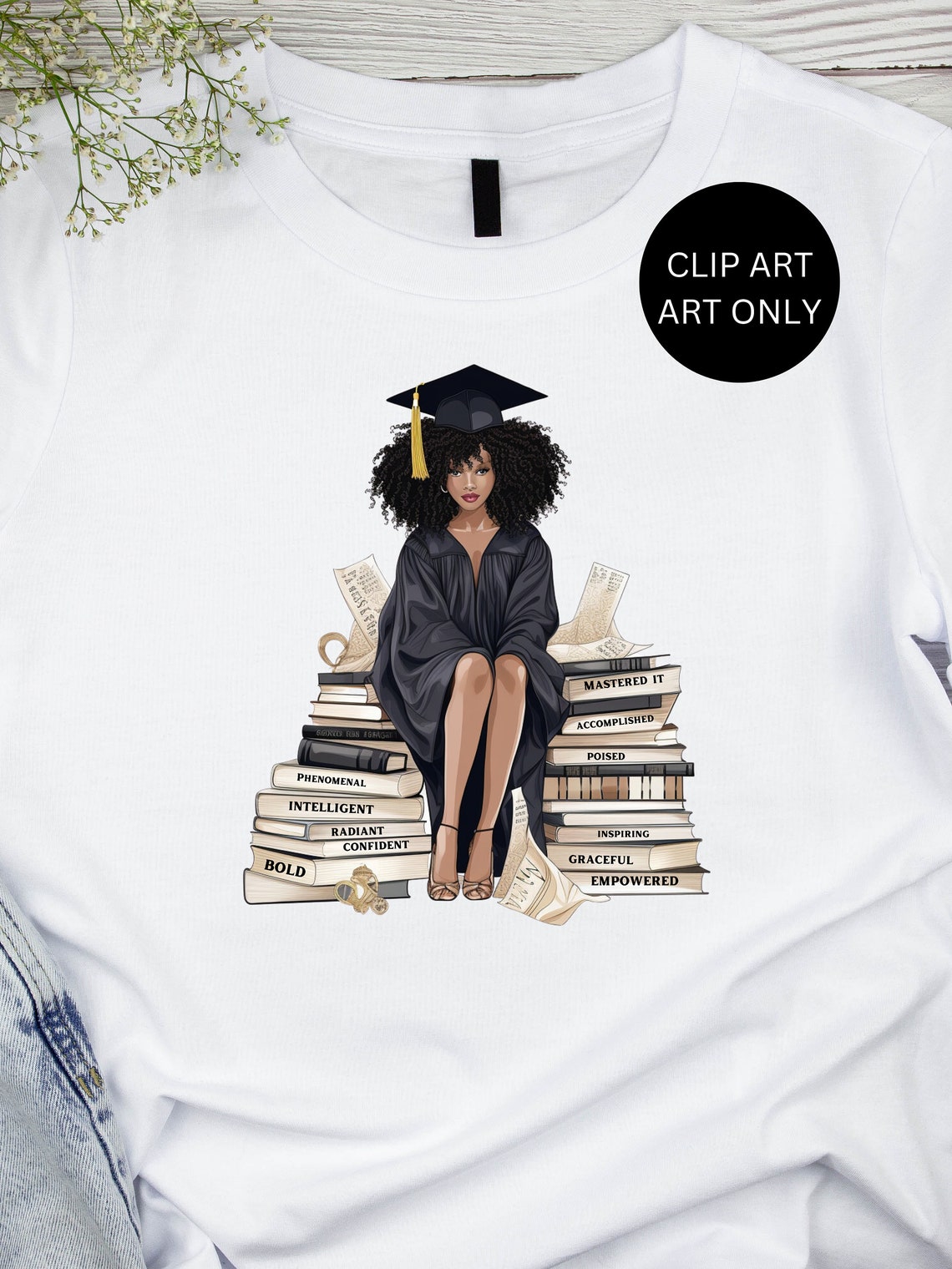 Black Woman Graduation PNG Class of 2023black Woman Clip Art Graduation ...