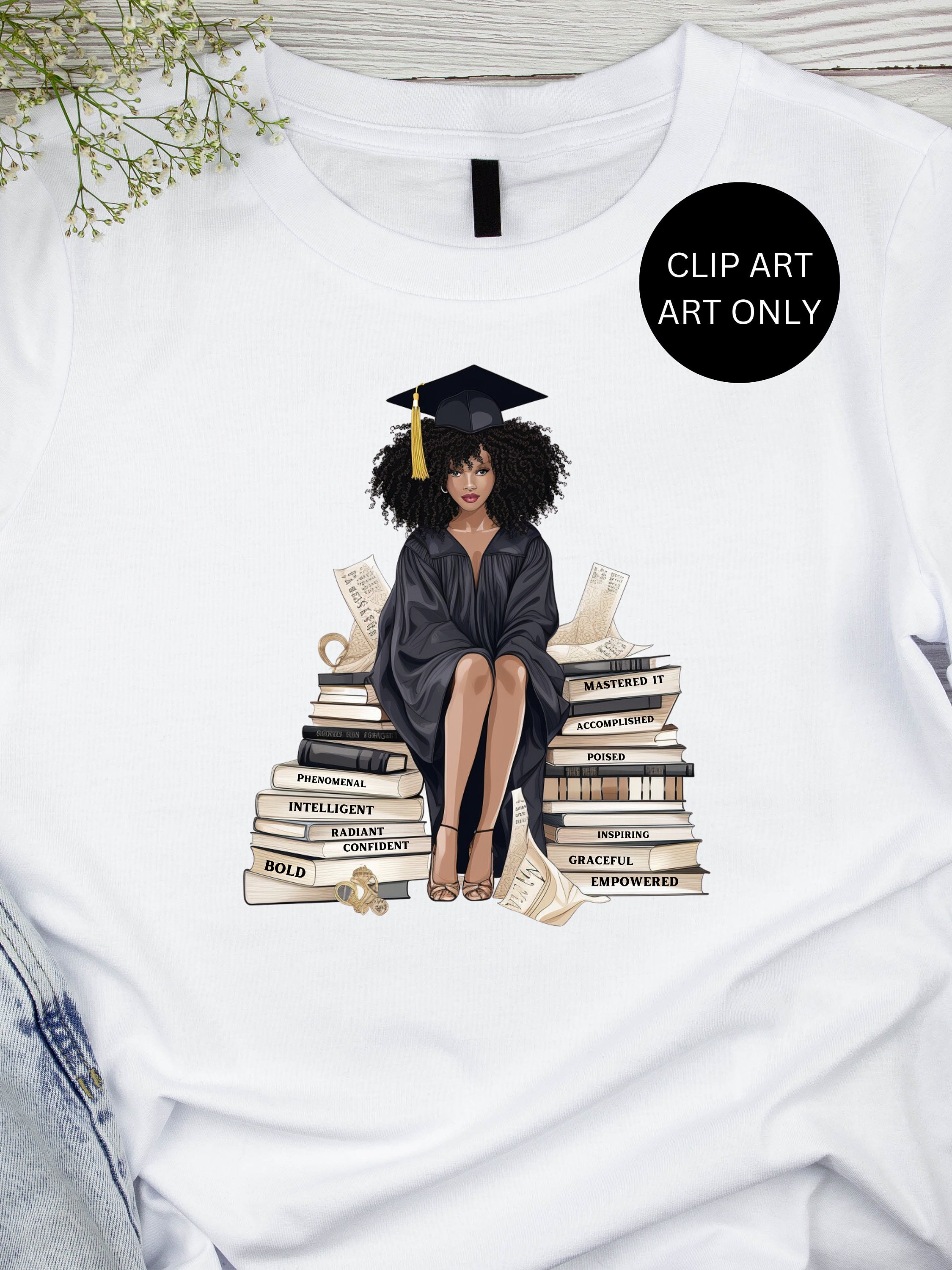 Black Woman Graduation PNG Class of 2023black Woman Clip Art Graduation ...