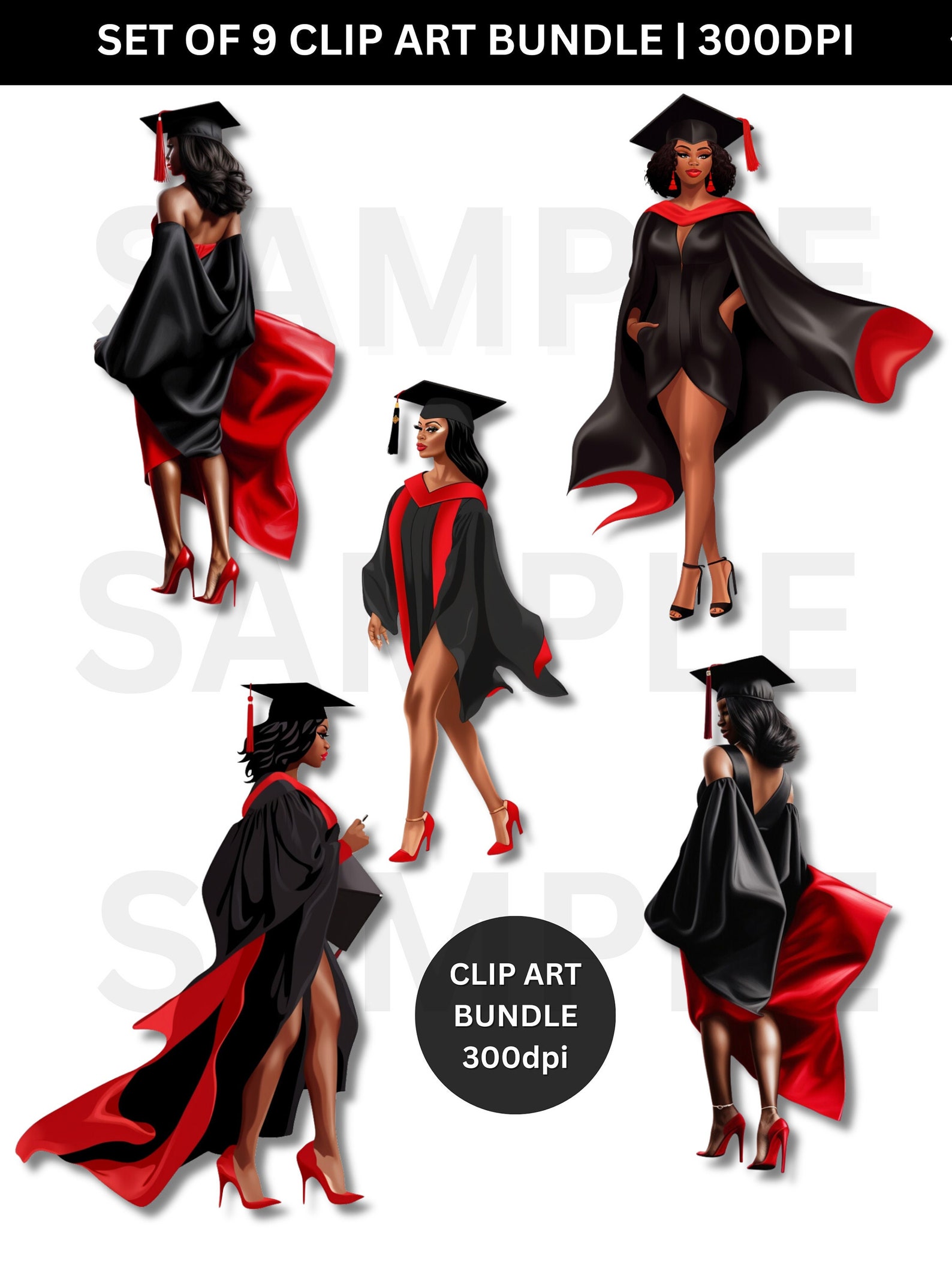 Graduation Black PNG Bundle Graduation PNG Bundle Graduation Clip Art ...