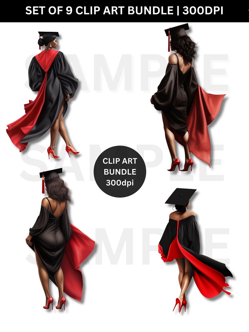 Graduation Black PNG Bundle Graduation PNG Bundle Graduation Clip Art ...