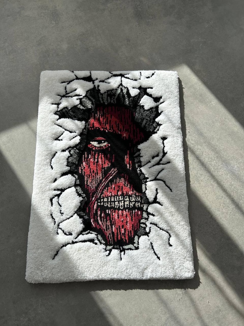 Titan Anime Rug, Anime Rug, Titan Rug, Anime Rug, Fluffy Rug, Handmade ...