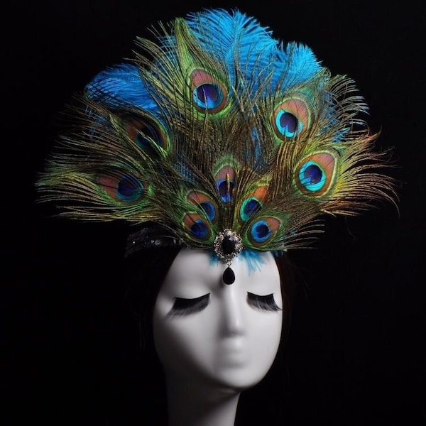Peacock Headband - Etsy