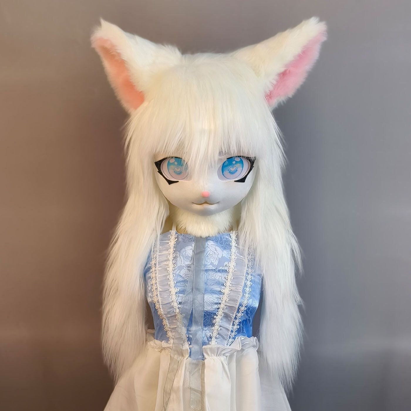 White Furry Kemono Mask Head White Kig Mask Head Kig - Etsy UK