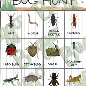 Kids Mud Bug Scavenger Hunt Printable Digital Download Backyard Nature ...