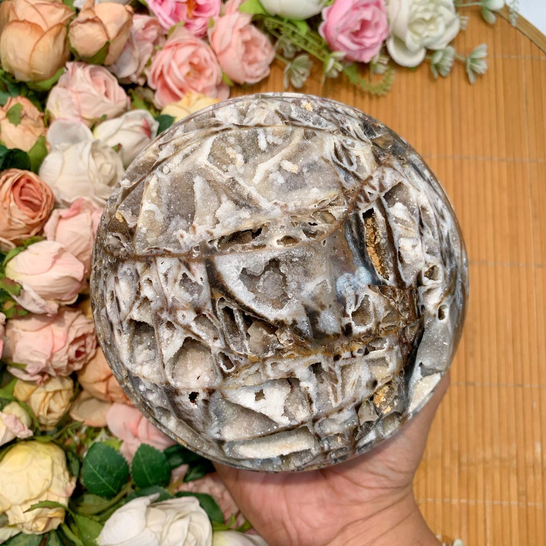 Massive Druzy Sphalerite Sphere - 14cm / 2.69kg Rare Crystal Ball ...