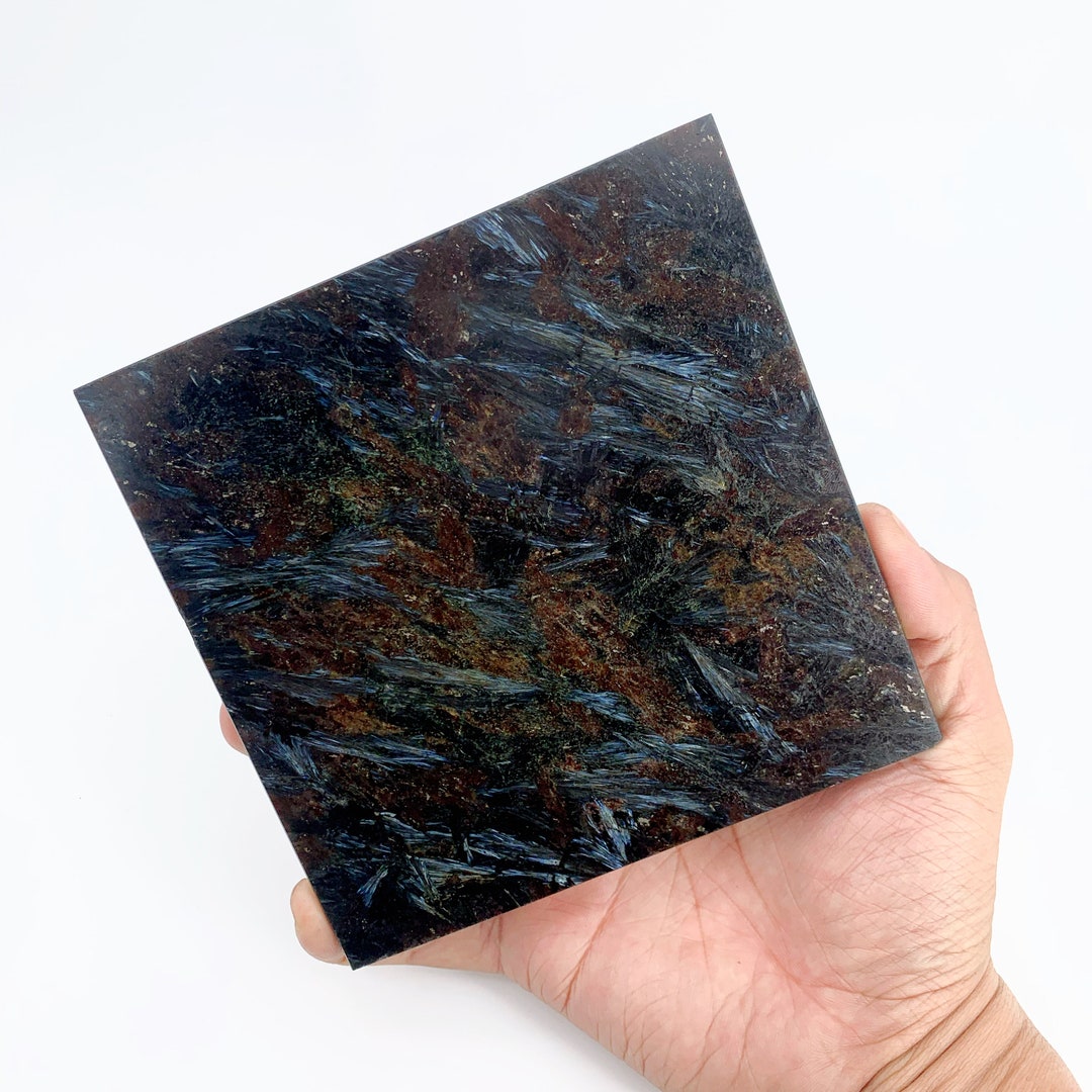 Blue Flash Garnet Astrophyllite Slab - Firework Stone- Enchanting ...