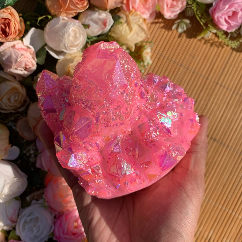 Pink Aura Quartz - Etsy