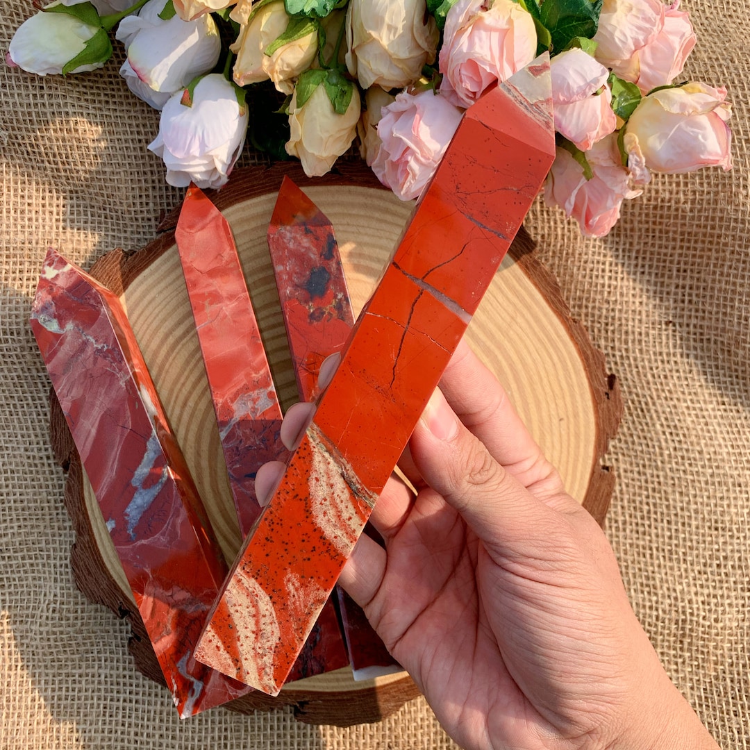 Natural Large Red Jasper Tower Jasper Stone Tower Red Crystals - Etsy UK