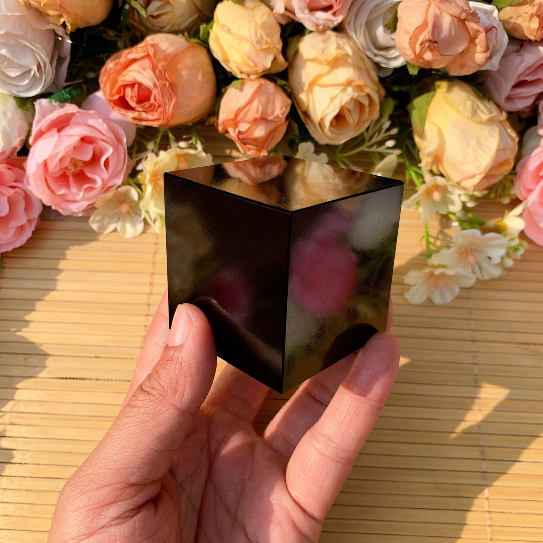 Healing Black Obsidian Cubes - Freeform Crystal Squares - Energy ...