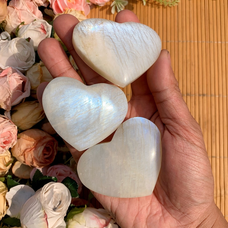 Moonstone Heart - Etsy