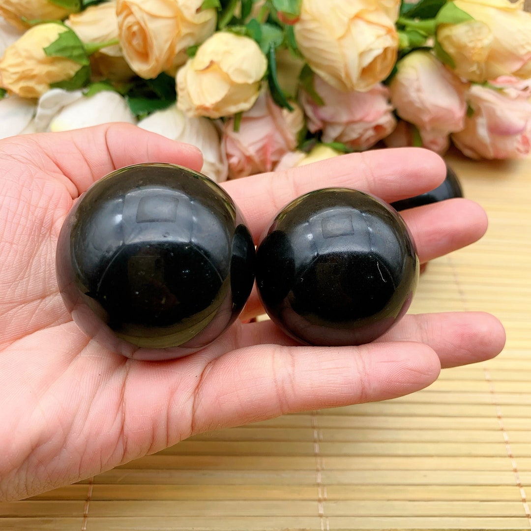Black Tourmaline Sphere Black Tourmaline Stone Tourmaline Ball Polished ...