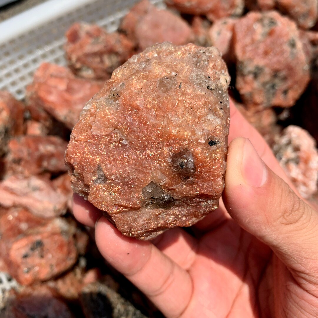 Large Raw Sunstone, Rough Raw Sunstone Crystal, Rough Sun Stone Pendant ...