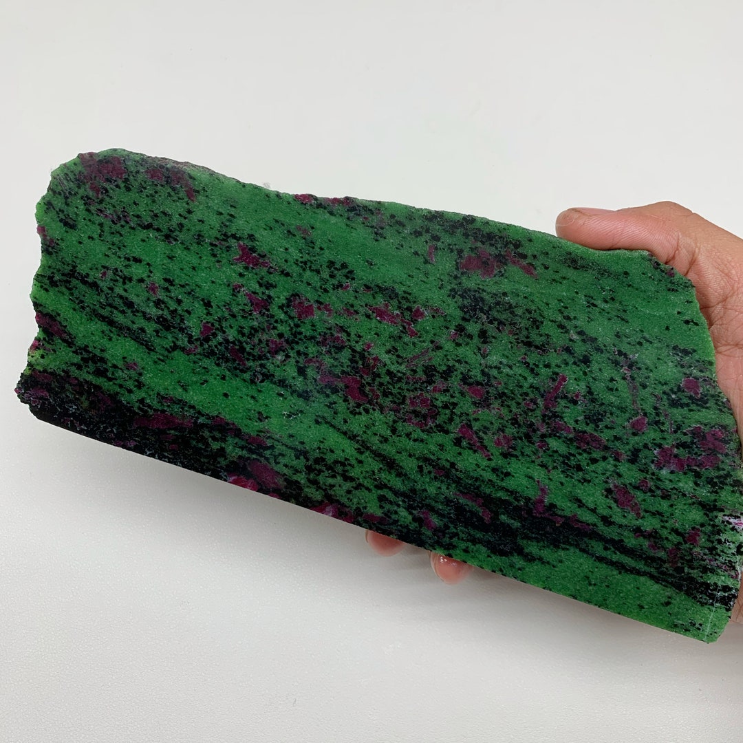 1PC Stunning Large Free Form Ruby Zoisite Slab, Natural and Polished ...