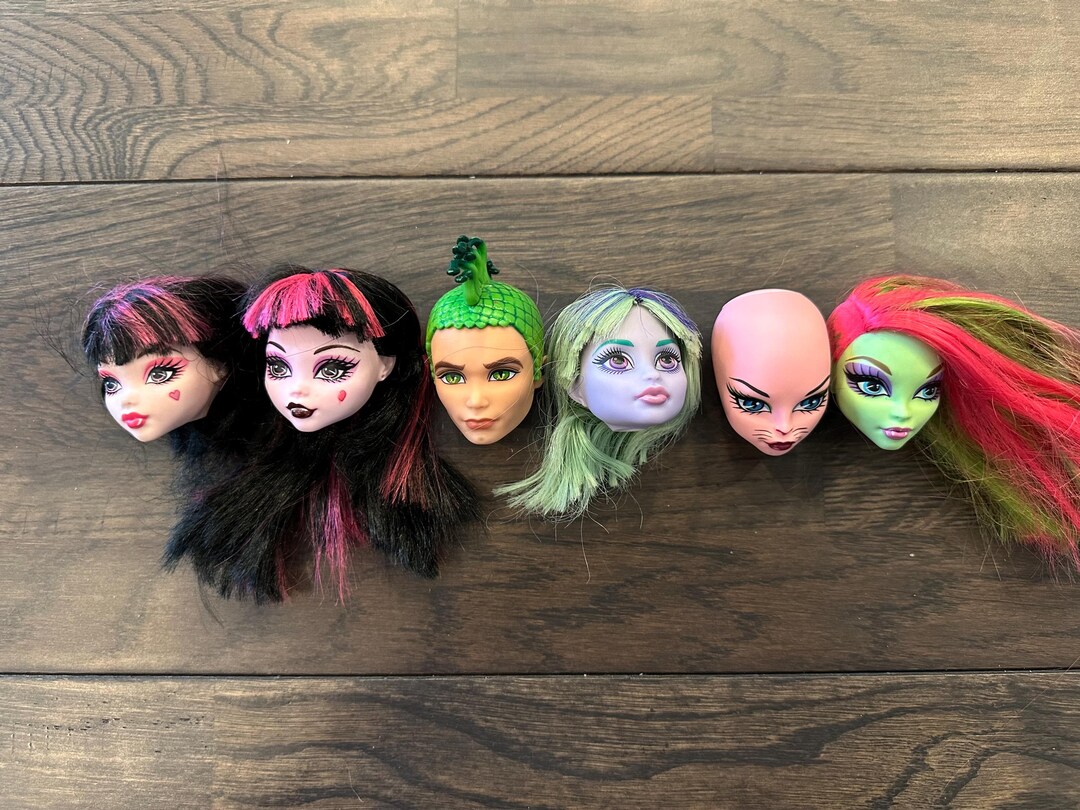 Monster High Doll Heads X 6 ~ Broken, Damaged for OOAK, Lot 1 B9 - Etsy
