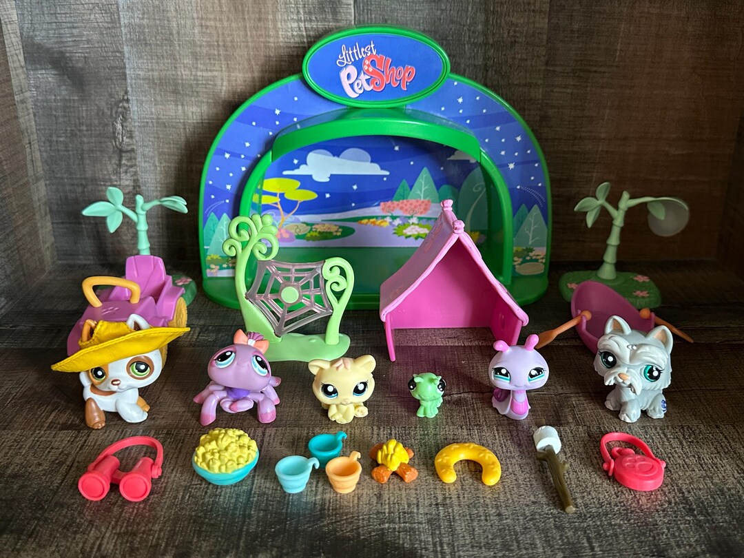 Littlest Pet Shop ~ Cozy Campfire Light up Dome, Pets, & Accessories - Etsy