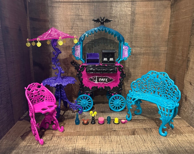 Monster High Scaris City of Frights Cafe Cart Playset ~ COMPLETE! - Etsy