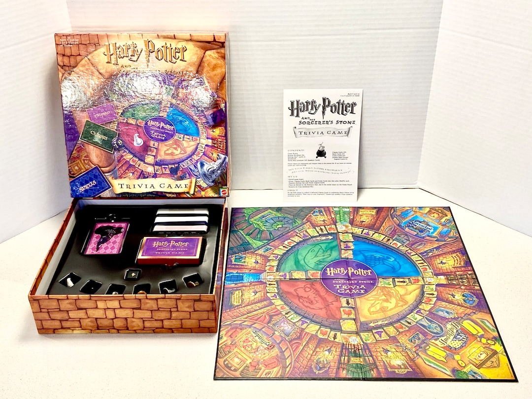 Harry Potter & the Sorcerer's Stone ~ Trivia Board Game, COMPLETE! - Etsy