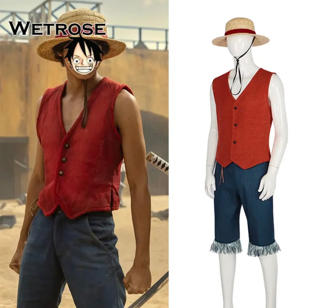 One Piece Monkey D Luffy Costume Halloween Cosplay Roleyplay - Etsy ...