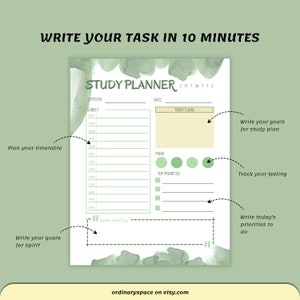 Digital Planner, Printable Planner, Study Planner, Daily Planner, to Do ...