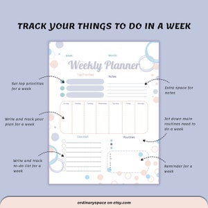 Digital Planner, Printable Planner, Study Planner, Daily Planner, to Do ...