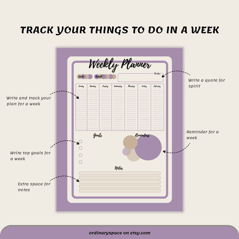 Digital Planner, Printable Planner, Study Planner, Daily Planner, to Do List, Undated Planner ...