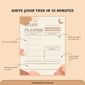 Digital Planner, Printable Planner, Study Planner, Daily Planner, to Do ...