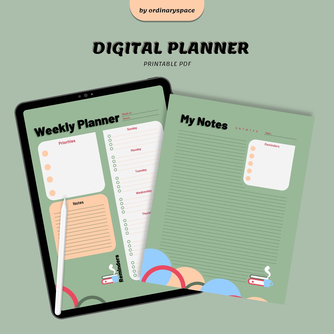 Digital Planner, Printable Planner, Study Planner, Daily Planner ...